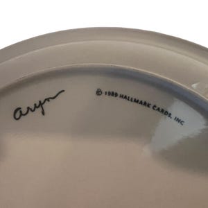 Vintage Folk Art Pottery Plate Hand Painted Whimsical Deer Ceramic Dish ...