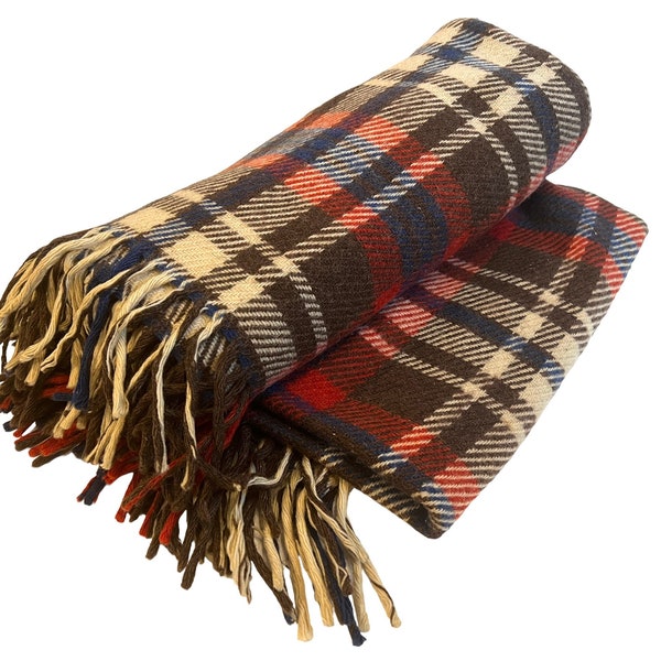 Plaid Wool Throw - Etsy