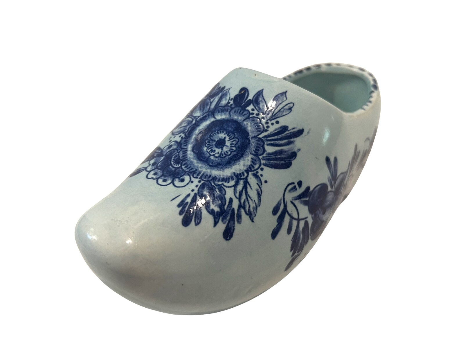 Vintage Dutch Clog Planter, Hand-painted Floral Ceramic, Holland Decor ...
