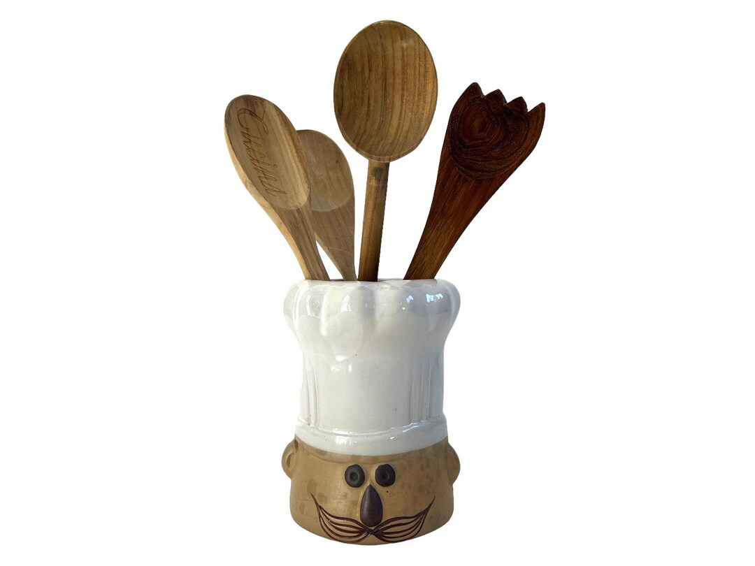 Vintage Le Chef Utensil Holder~ Takahashi San Francisco Stoneware ...