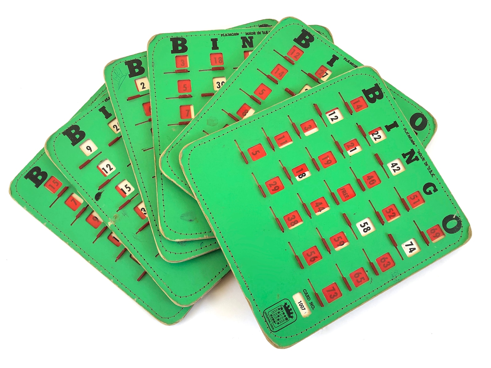 Vintage Green Bingo Card Slider Bingo Game Collectible Made - Etsy