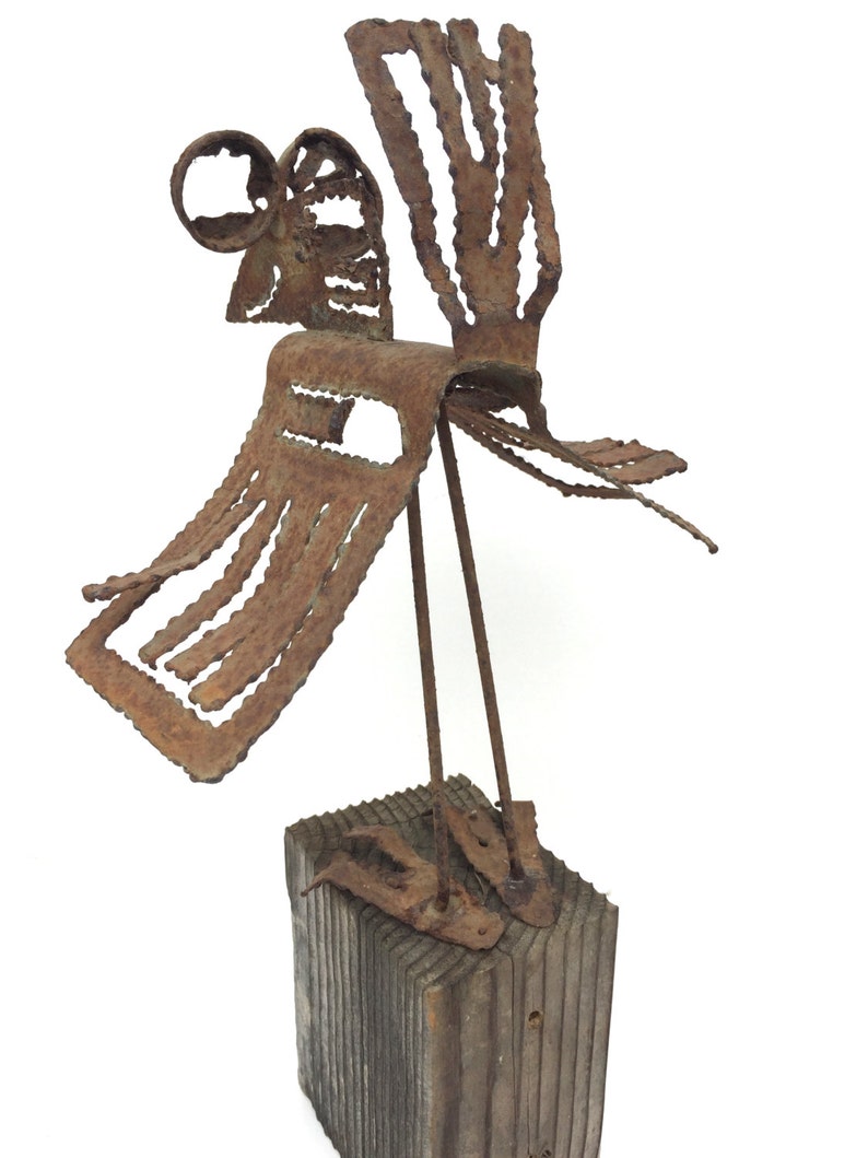 Mid Century Brutalist Sculpture Goofus Bird Metal Sculpture | Etsy