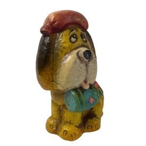 Vintage St. Bernard Dog Coin Bank~ Painted Paper Mache Piggy Bank ...