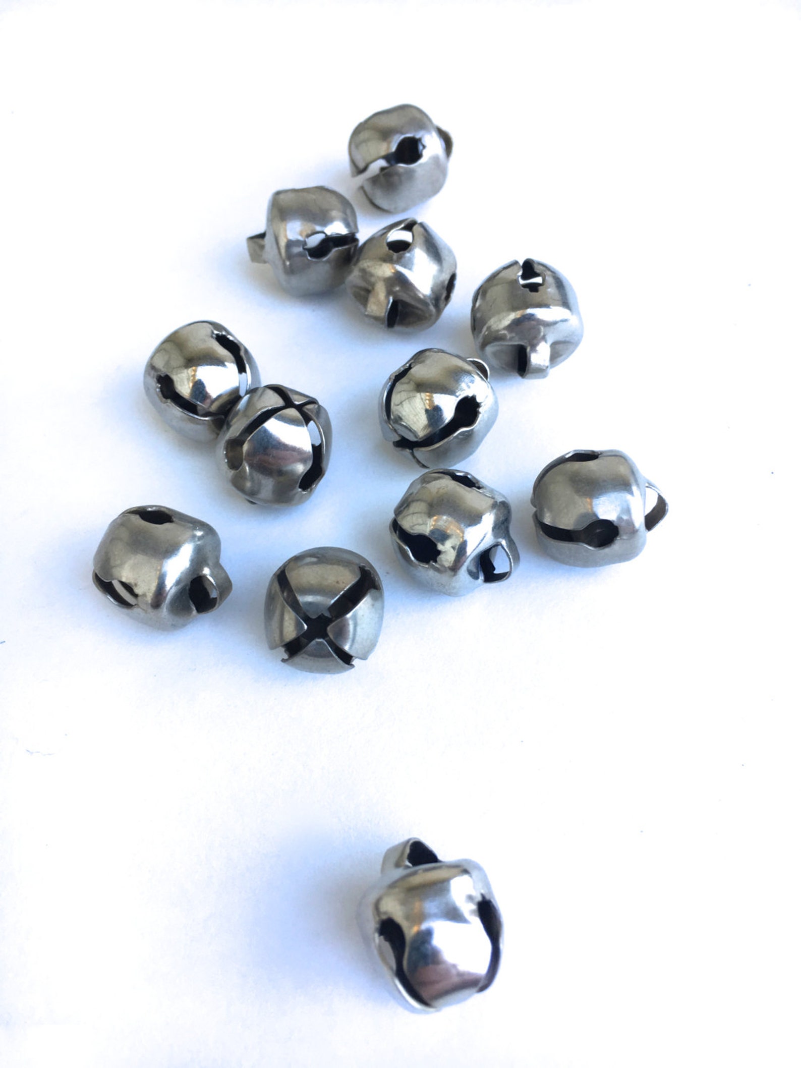 Vintage Silver Jingle Bells - Vintage Christmas Bells - 12 Jingle Bells ...