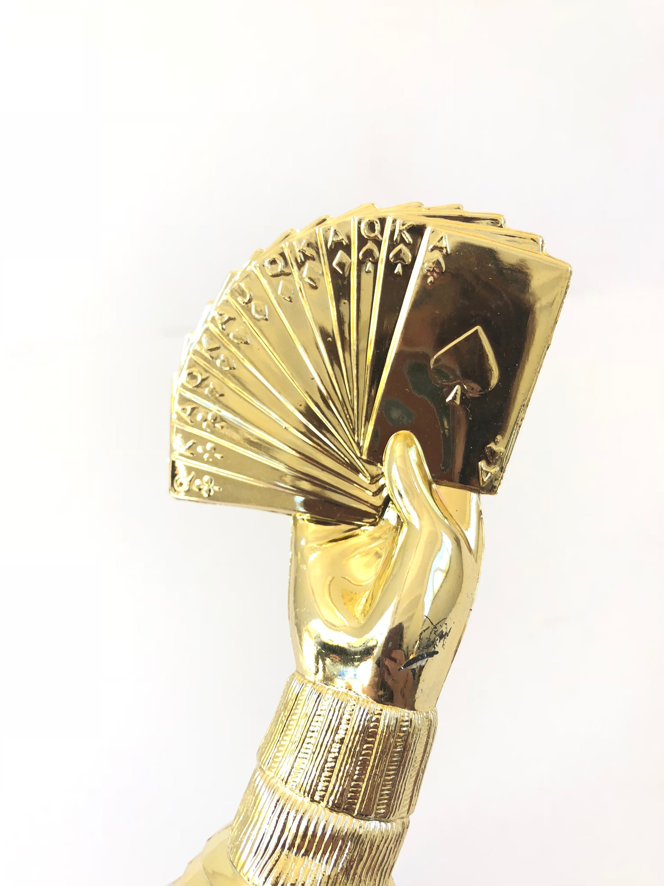 Vintage Poker Hand Trophy Original found art sculpture | Etsy