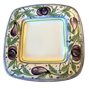 Vintage Italian Art Pottery Platter~ Large Hand Painted Darna Perugia ...