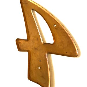 Vintage Copper House Number ~number Four ~ Wall Art Vintage Salvage ...