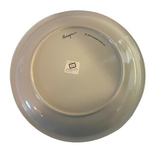 Vintage Folk Art Pottery Plate Hand Painted Whimsical Deer Ceramic Dish ...