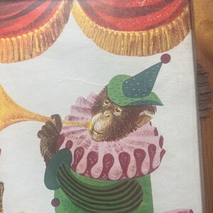 Vintage Framed Circus Monkey Print ~ Original Childs Book Plate ...