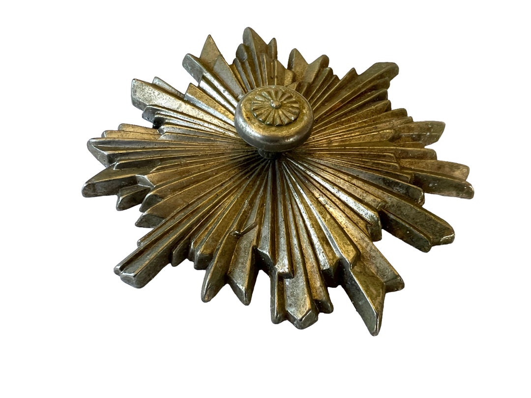 Rare Mid Century Sunburst Drawer Pull Hollywood Regency Faceplate ...