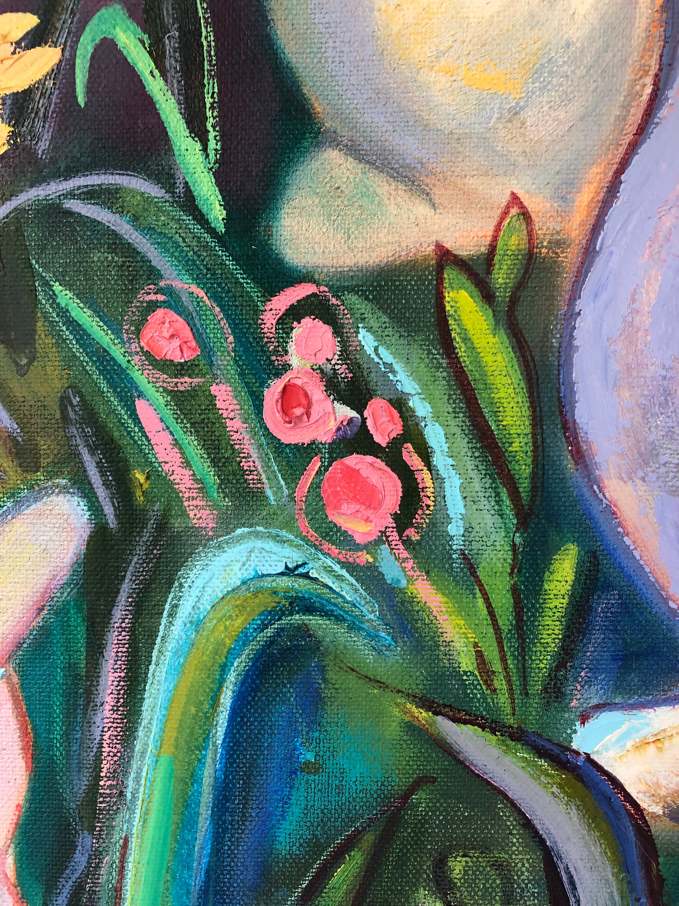 White Rabbit Oil Painting Large Original Signed Art Piece | Etsy