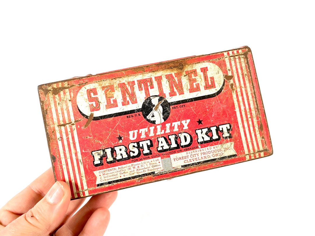Vintage Sentinel First Aid Kit, Industrial Metal Case - Etsy