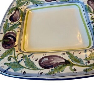 Vintage Italian Art Pottery Platter~ Large Hand Painted Darna Perugia ...