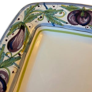 Vintage Italian Art Pottery Platter~ Large Hand Painted Darna Perugia ...