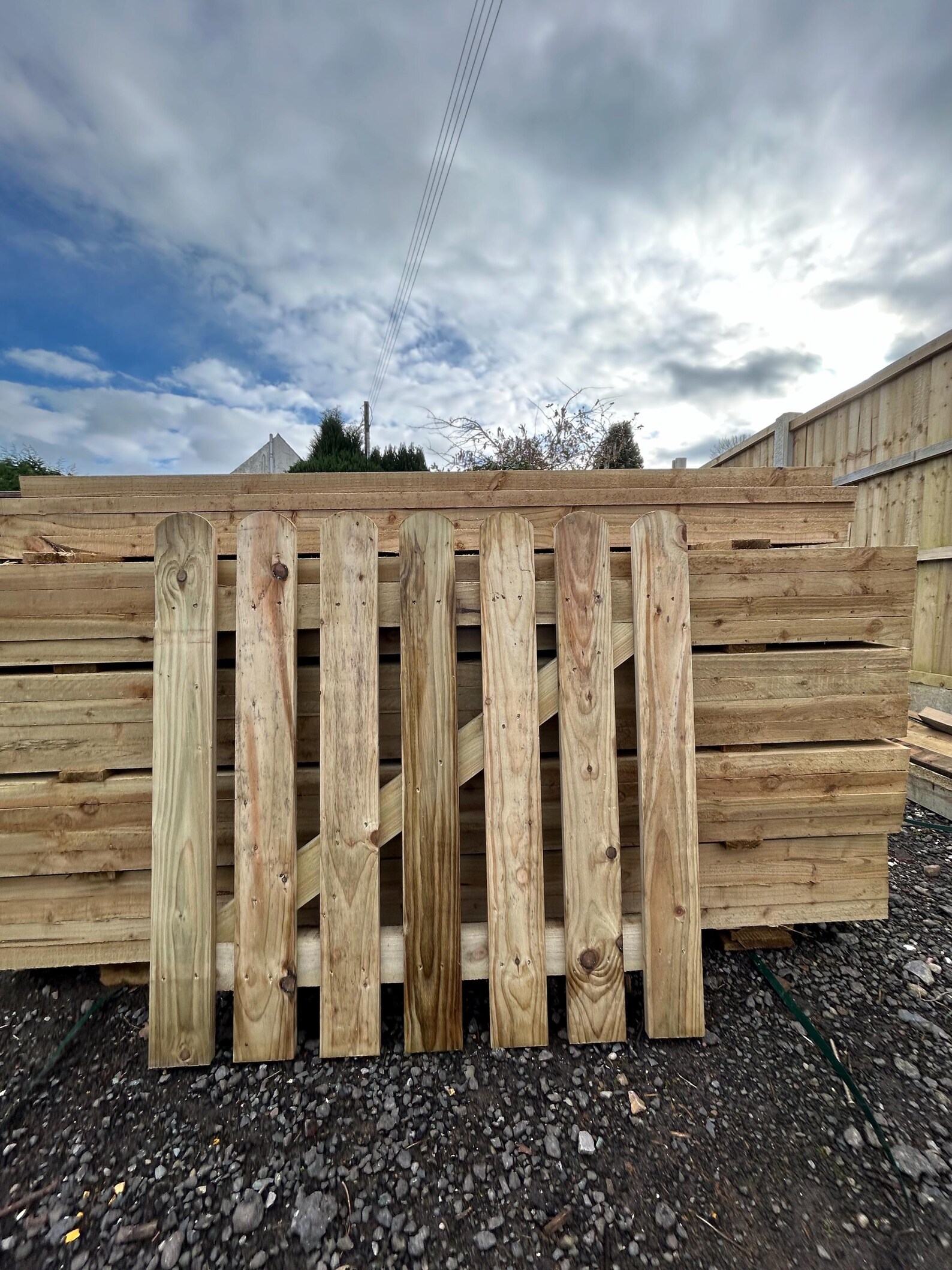 3x3 Foot Round Top Picket Garden Gate,pedestrian Picket Gate Hand Made ...