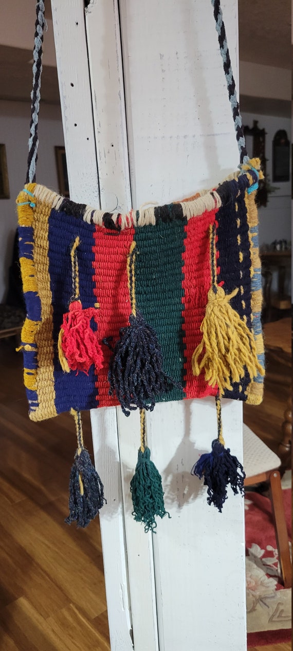 Antique 60s HIPPIE Woven Wool Recycle and Hand Dyed H… - Gem