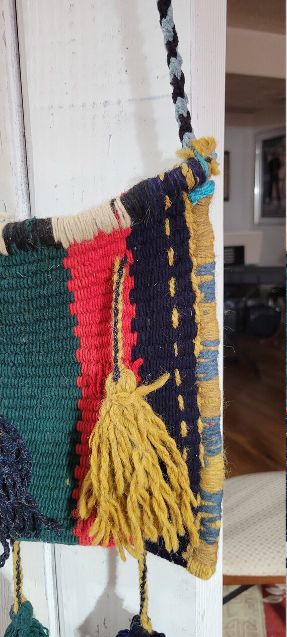 Antique 60s HIPPIE Woven Wool Recycle and Hand Dyed H… - Gem