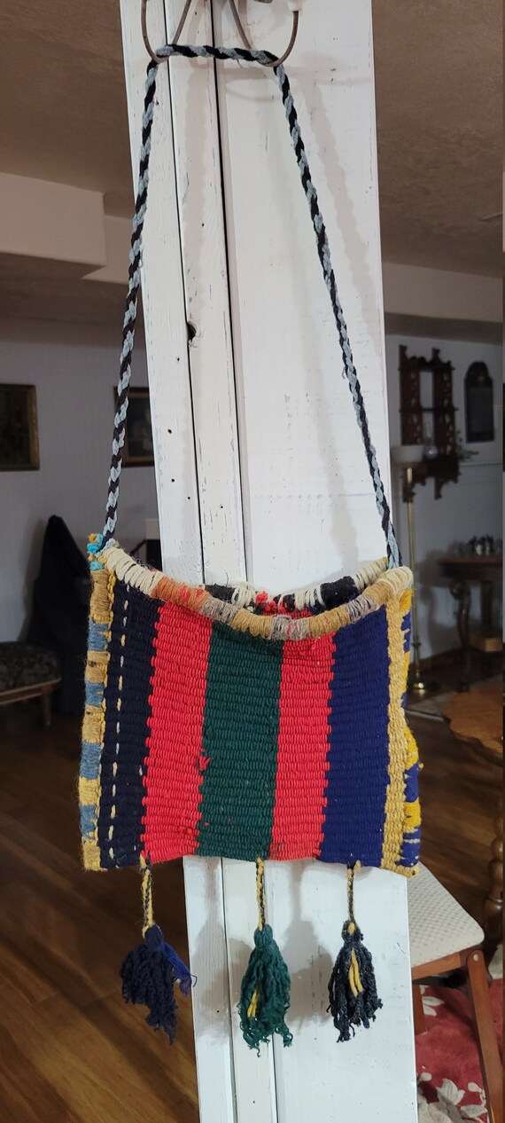 Antique 60s HIPPIE Woven Wool Recycle and Hand Dyed H… - Gem