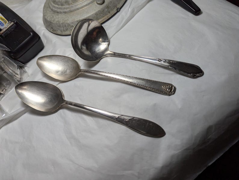 Antique Mix Serving Flatware Gala Table Oneida Bordeaux Meadowbrook and ...