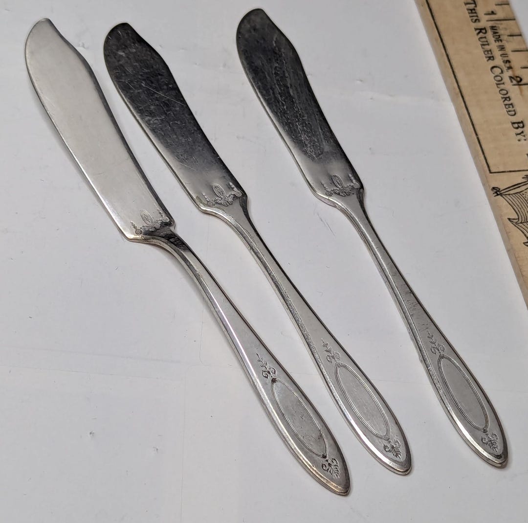 Antique Butter Knives Set of 3 Community 1900s - Etsy