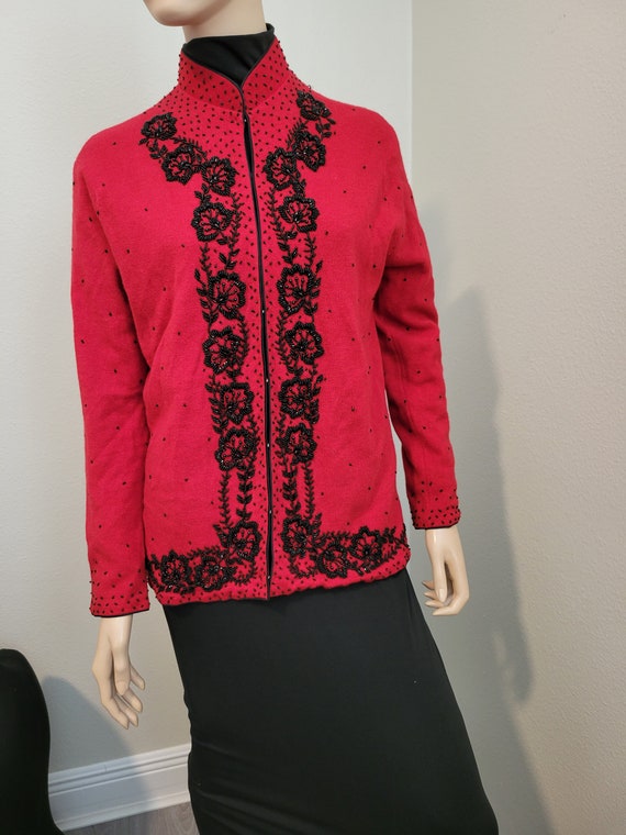 vintage 1970s red cashmere - Gem