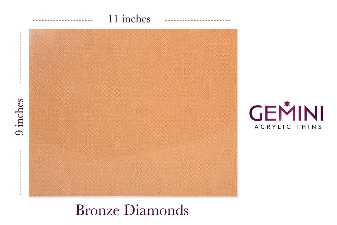 Gemini -bronze Diamonds, Premium, Double-sided, Thin Acrylic for Laser ...