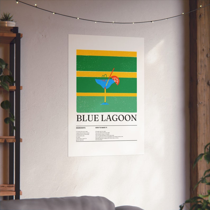 Blue Lagoon Matte Poster - Etsy