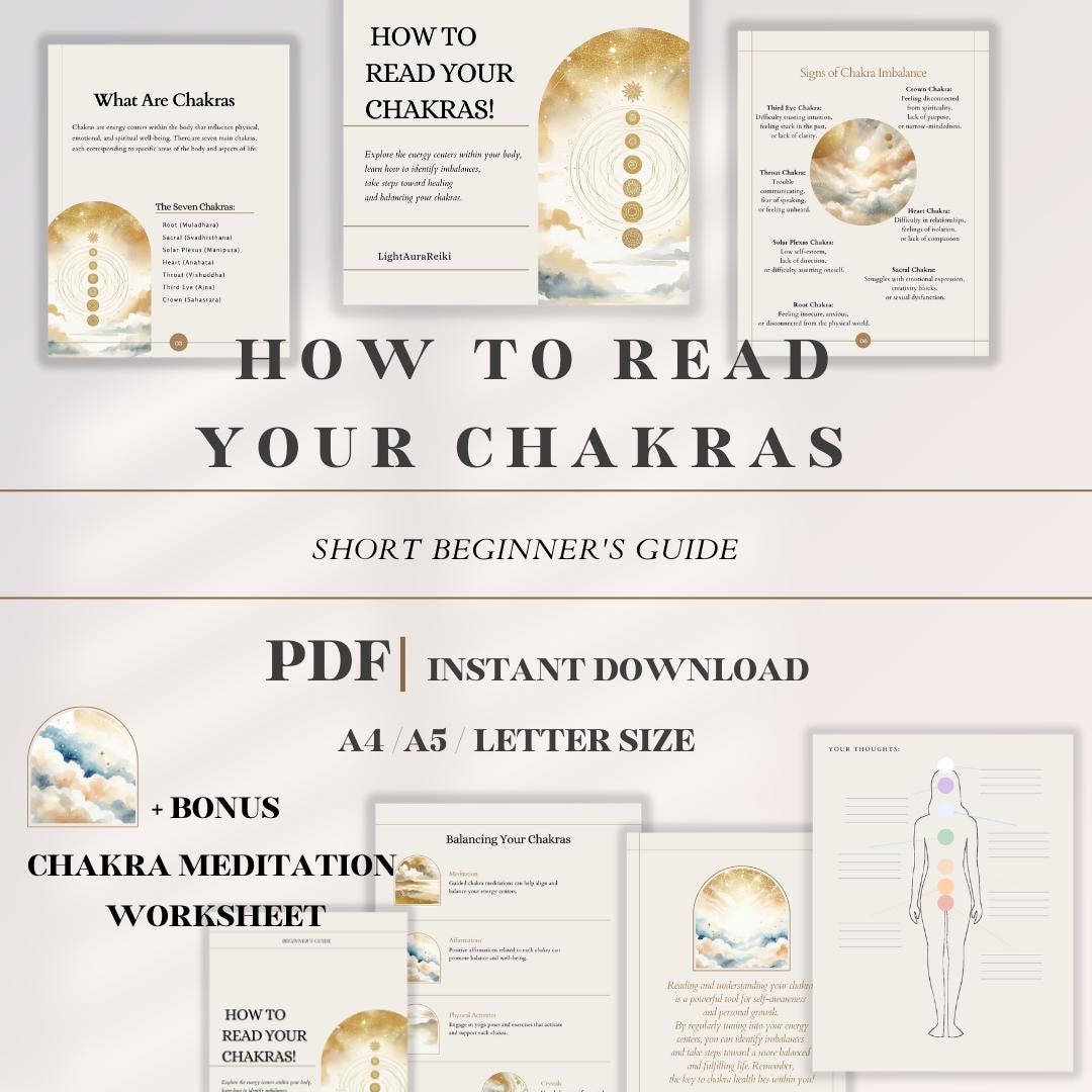 Chakra Meditation Worksheet Healing Guide How to Read Your Chakras ...