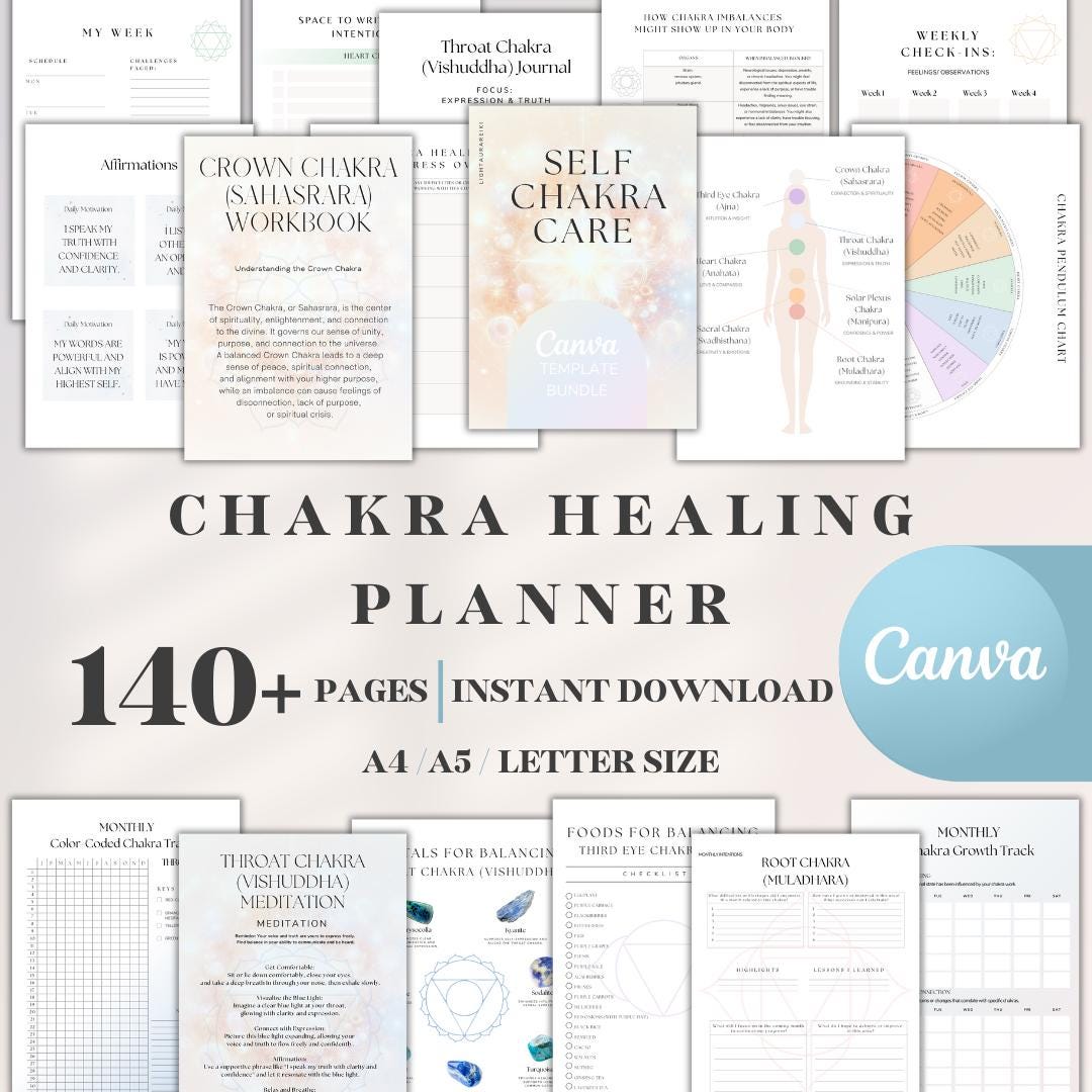 Printable Chakra Journal | Spirituality Planner Digital | Awakening ...