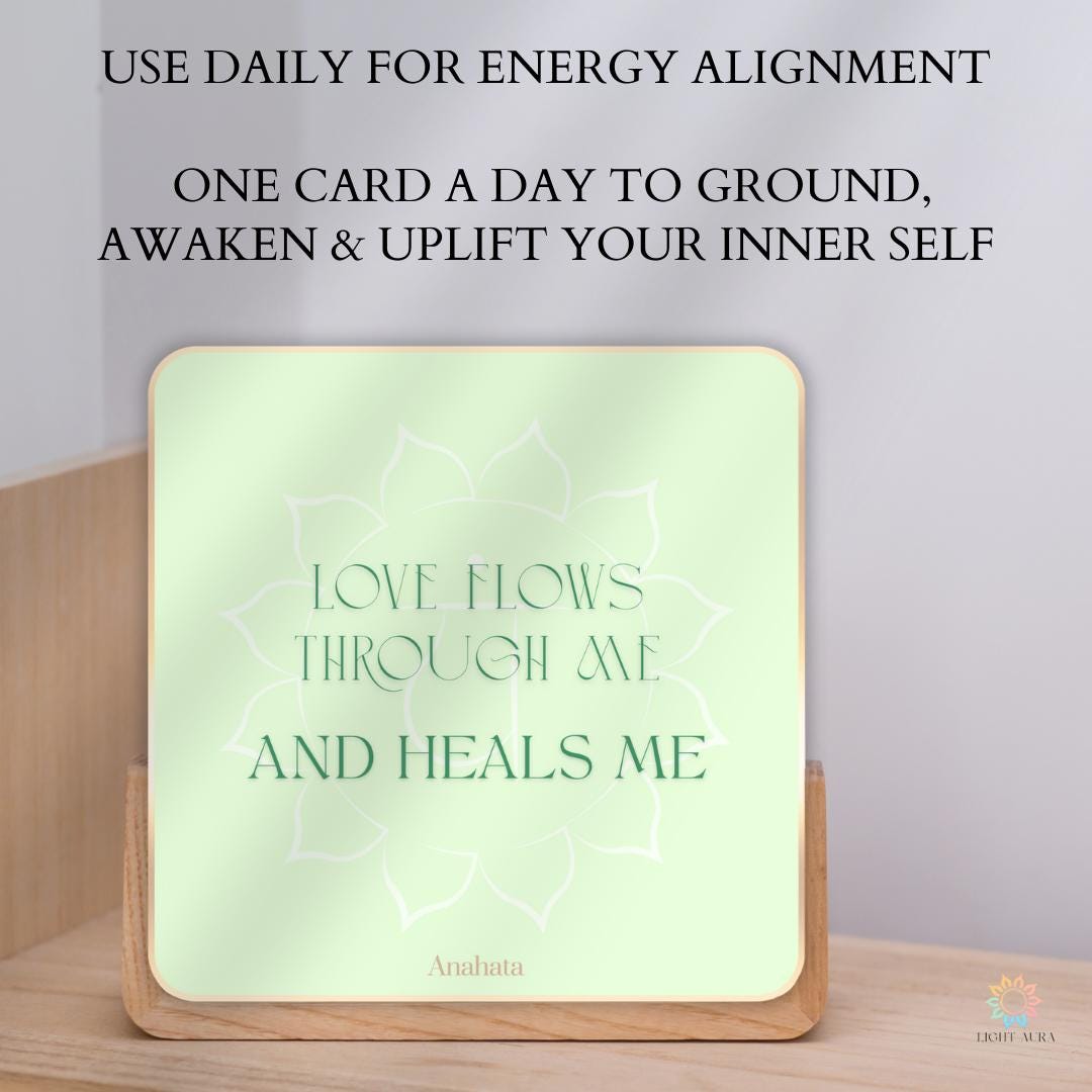 Chakra Affirmation Cards Printable • 49 Digital Cards for Energy ...