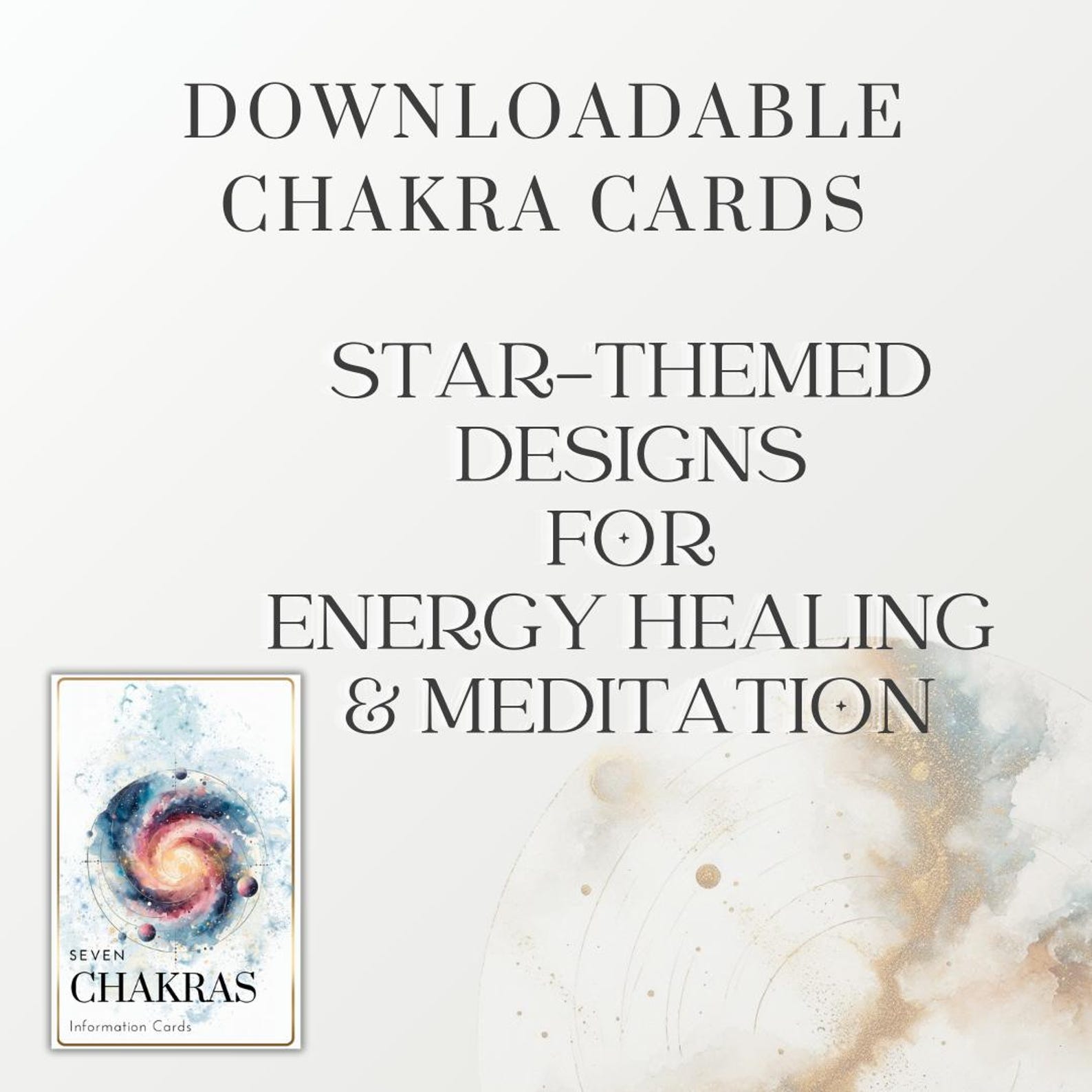 Starthemed Chakra Cards 8 Chakra Cards Printable Healing Information ...