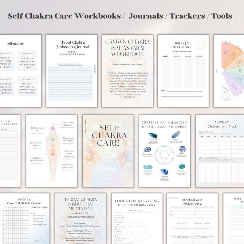 Printable Chakra Journal | Spirituality Planner Digital | Awakening ...