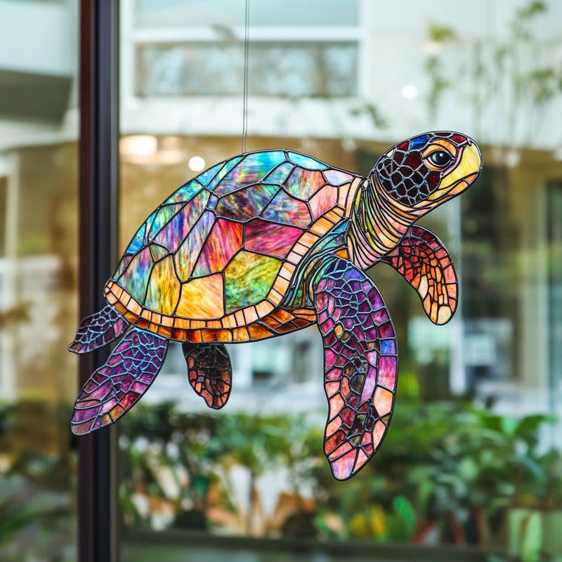 Turtle Suncatcher - Etsy