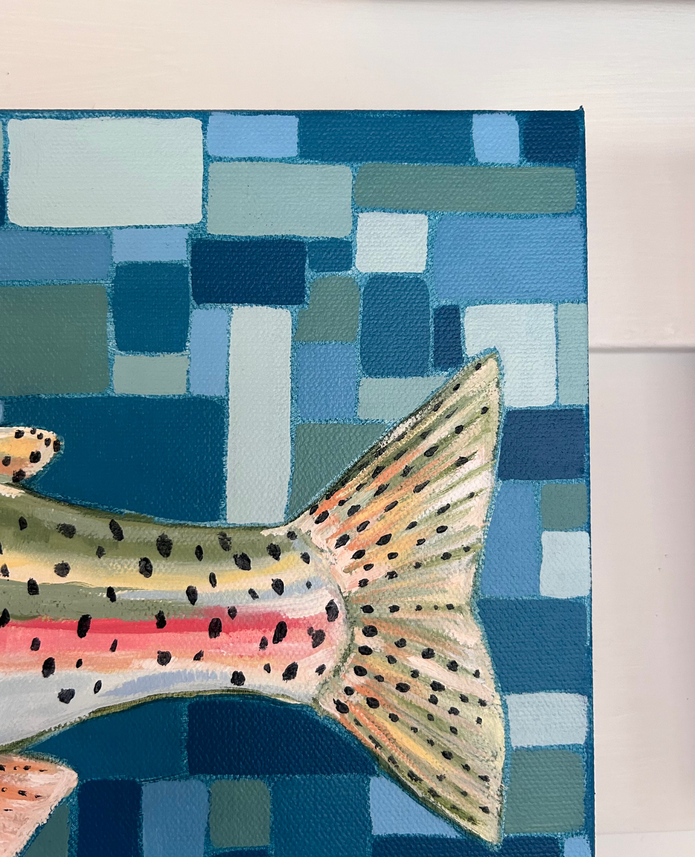 Rainbow Fish - Original Oil Painting, Animal Art, Fun Art for Your Home ...