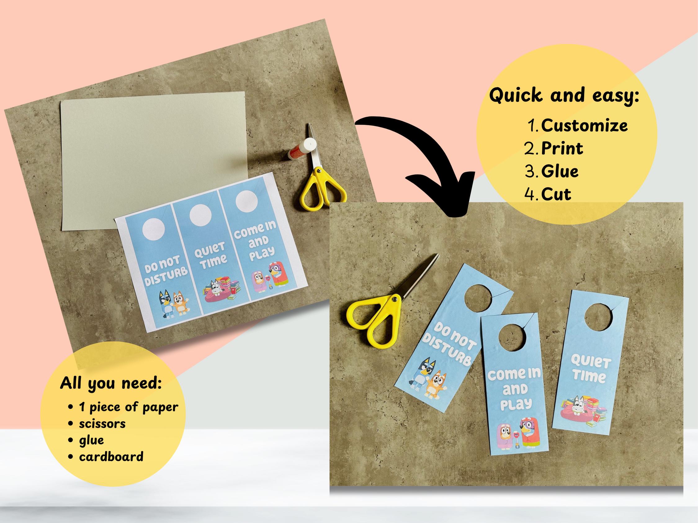 Customizable Bluey Door Signs for Kids Rooms | Bedroom, Playroom ...