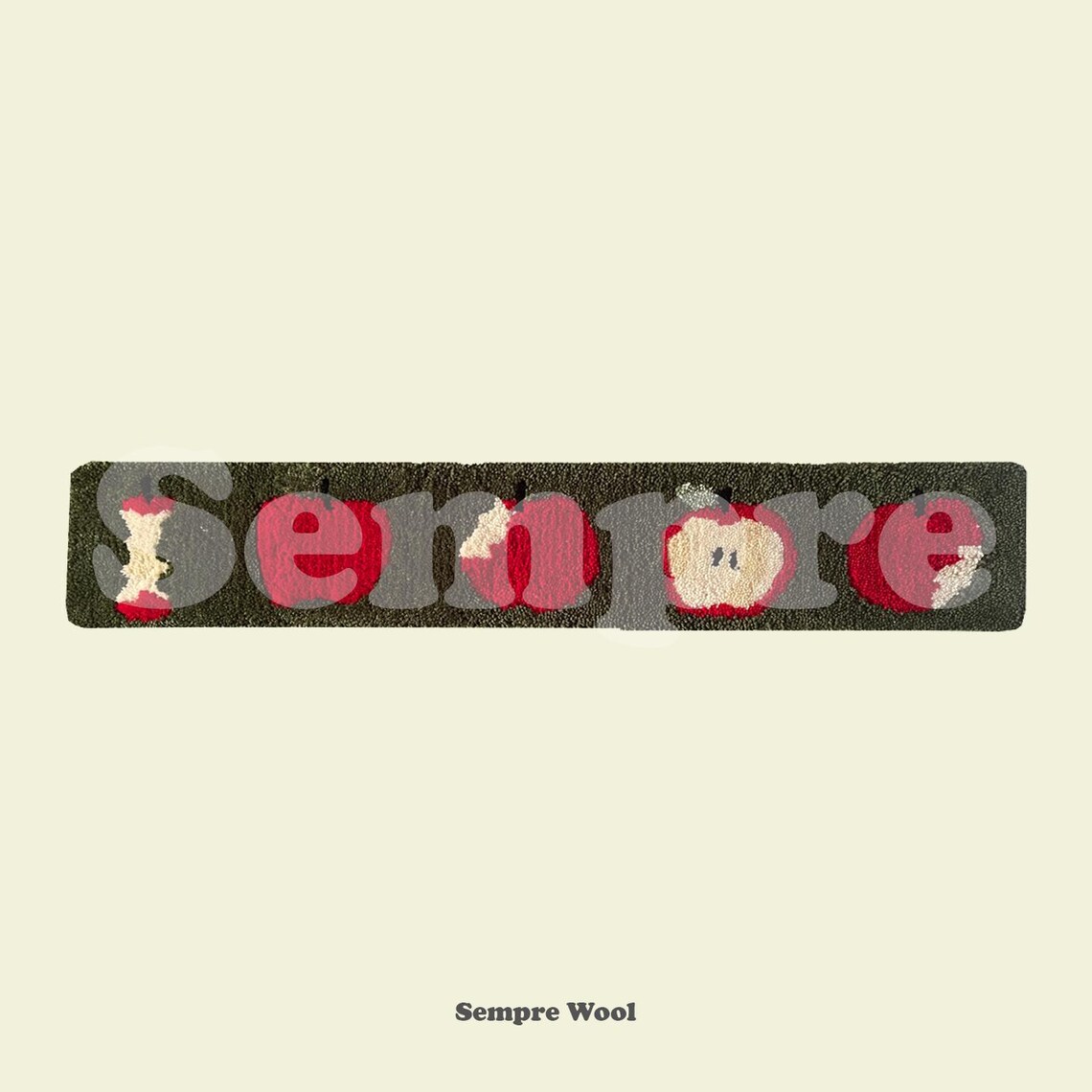 One of a Kind | Cute Hand Tufted Apple Rug | Artist Original Design ...