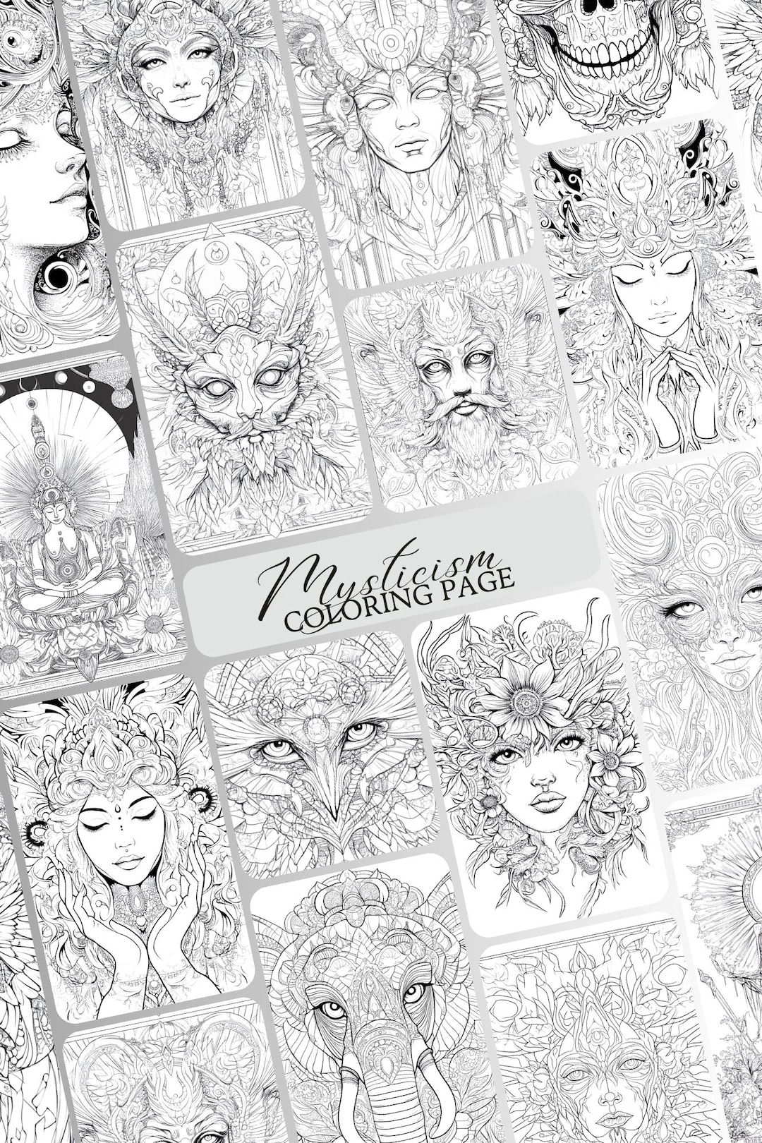 Coloring Page With Mystical Motives, Coloring Pages, Coloring Book ...