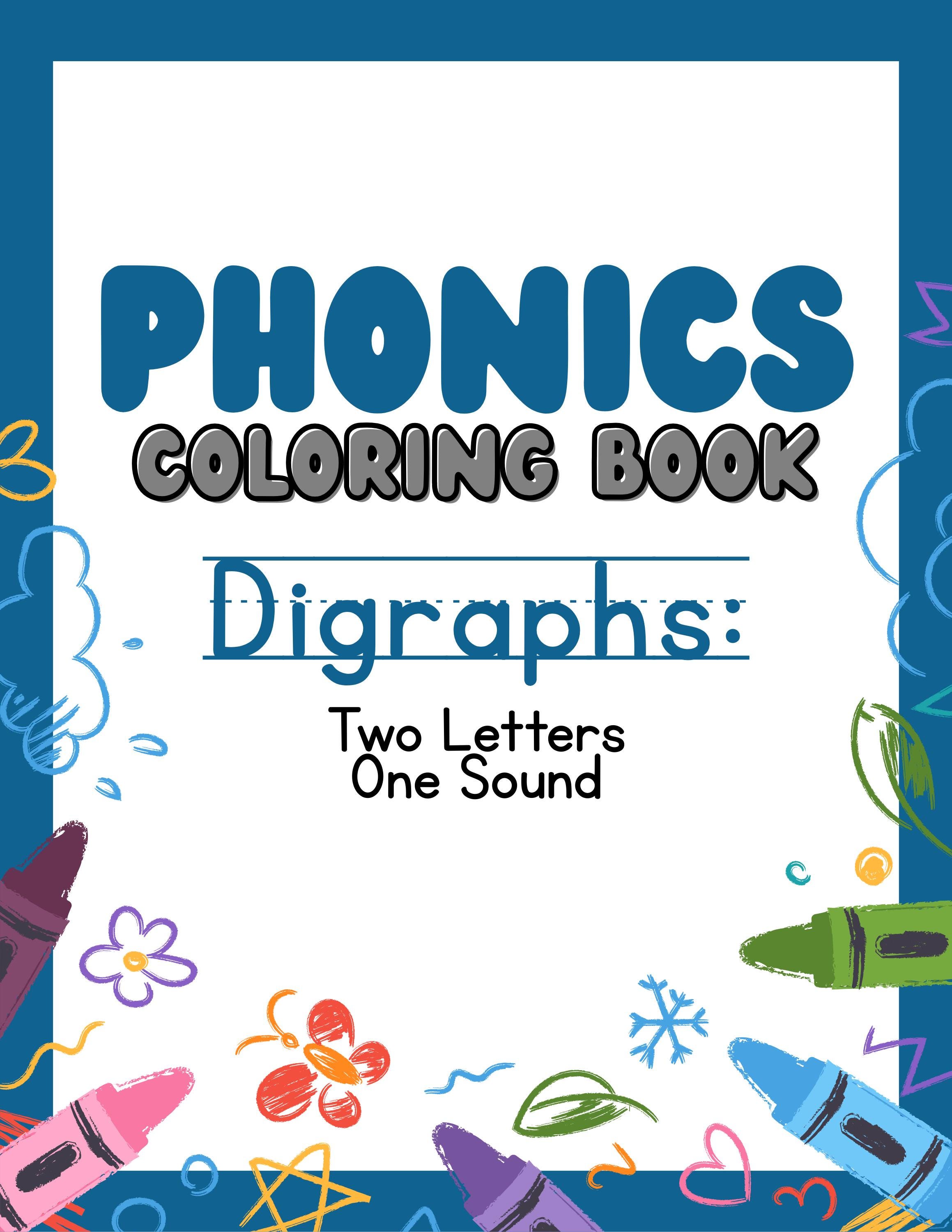 Phonics Coloring Book! Digraphs : Consonant Digraphs and Vowel Teams ...