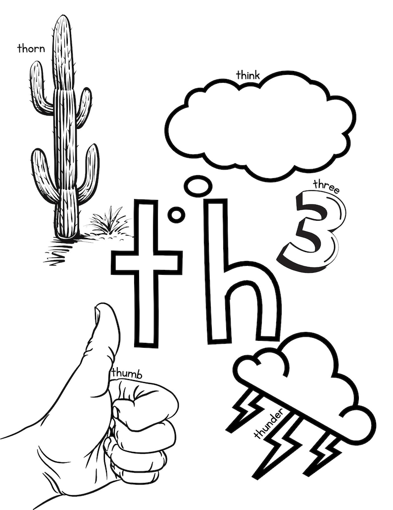 Phonics Coloring Book! Digraphs : Consonant Digraphs and Vowel Teams ...