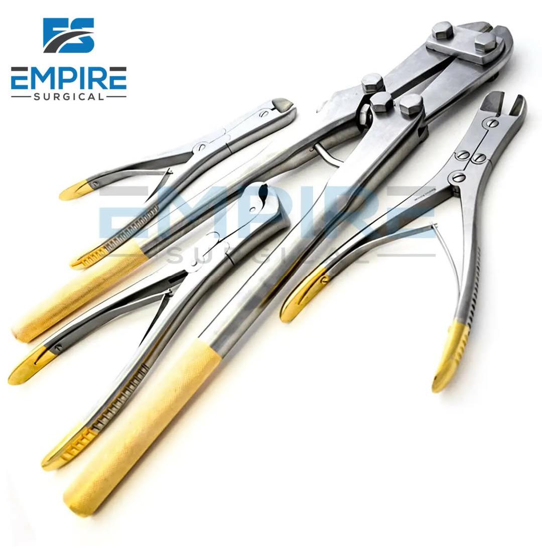 4 PIN & WIRE Cutter Set TC Jaw Orthopedic Surgical Pliers Veterinary ...