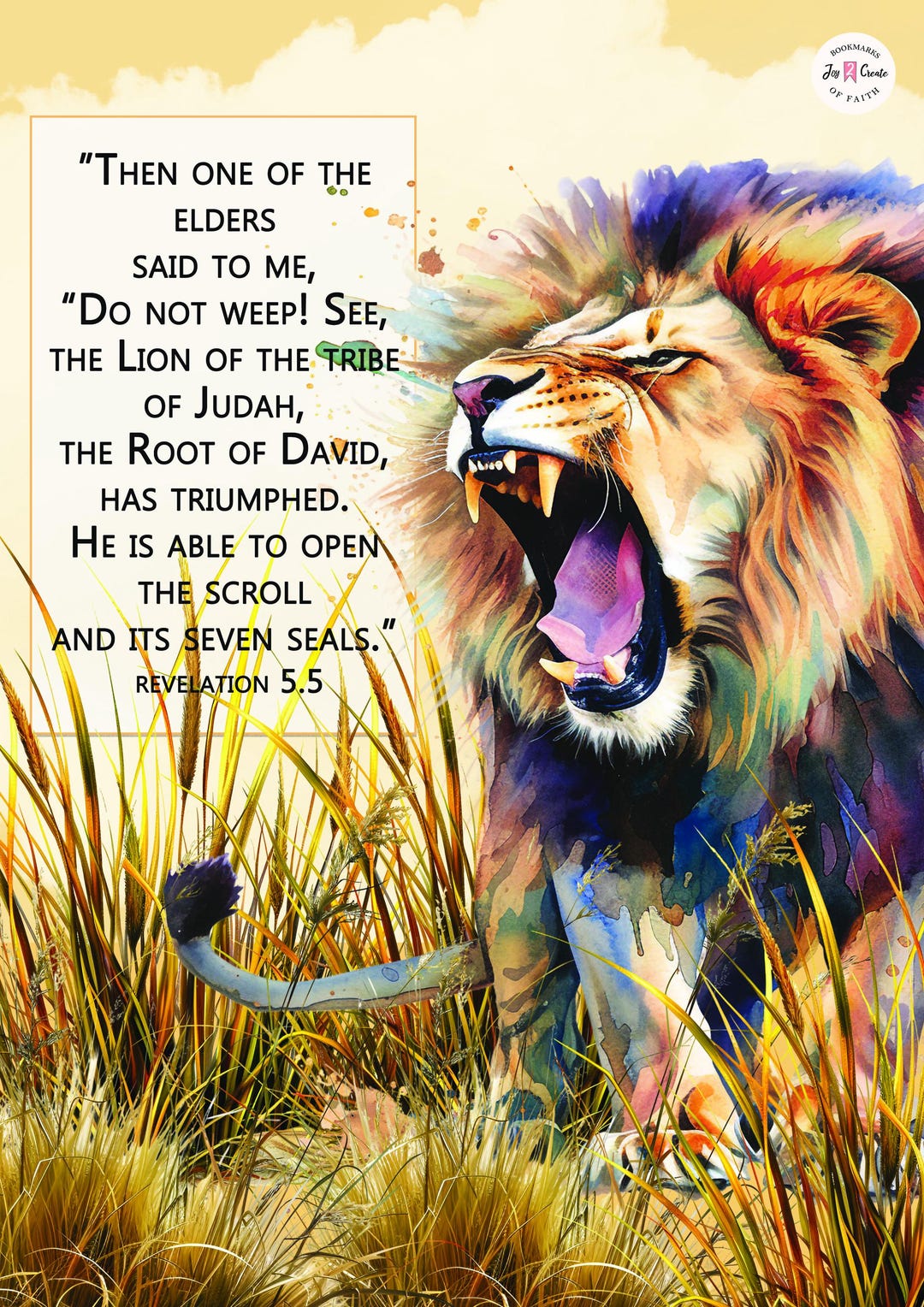 Roaring Lion Poster I Scripture I Gift - Etsy