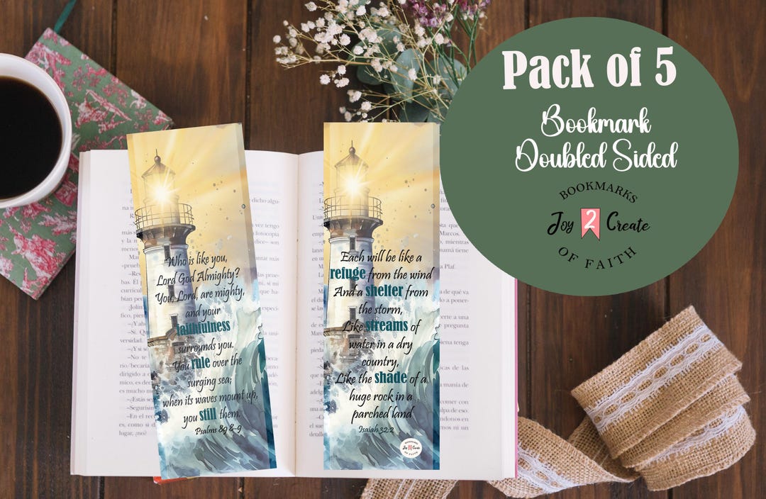 Lighthouse Bookmarks I Scriptures I Bible Gifts - Etsy