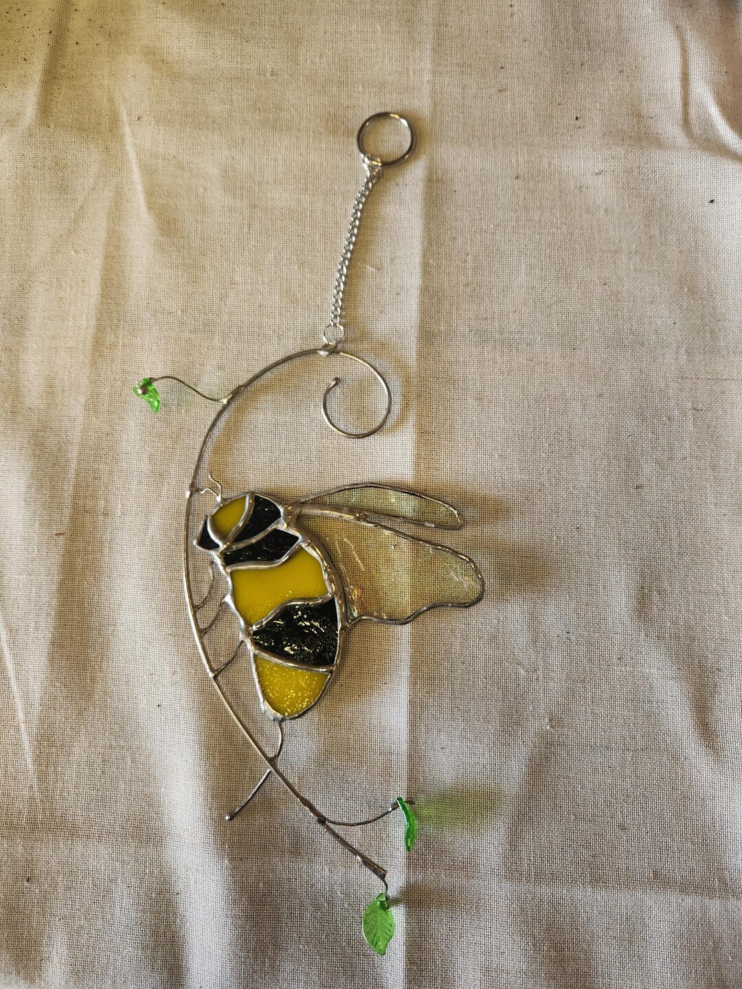 Stained Glass Bee Suncatcher, Garden Art, Glass, Gift, Mothers Day ...