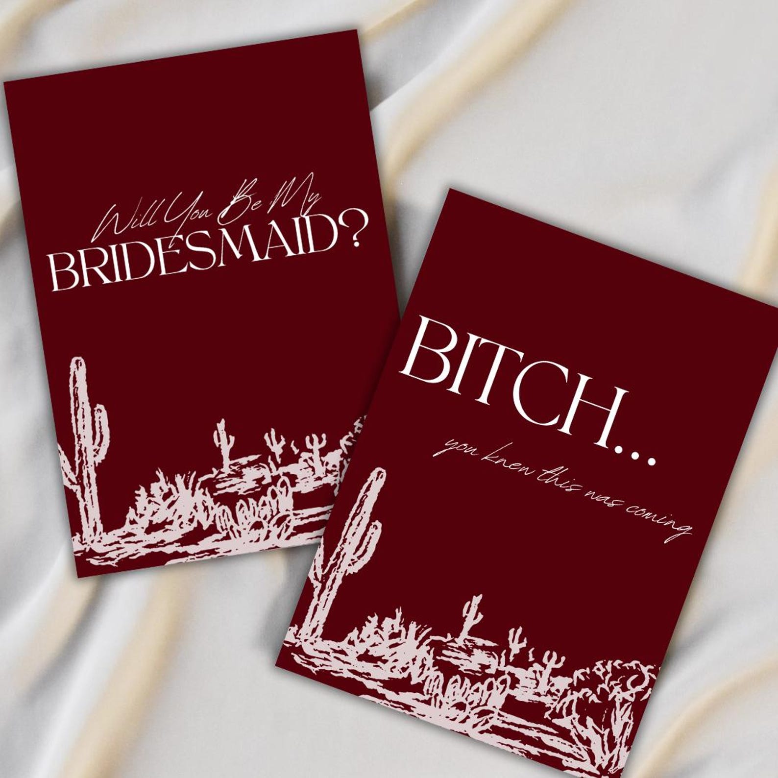 Cowgirl Western Bridesmaid Proposal Digital Print Wedding Template Red ...