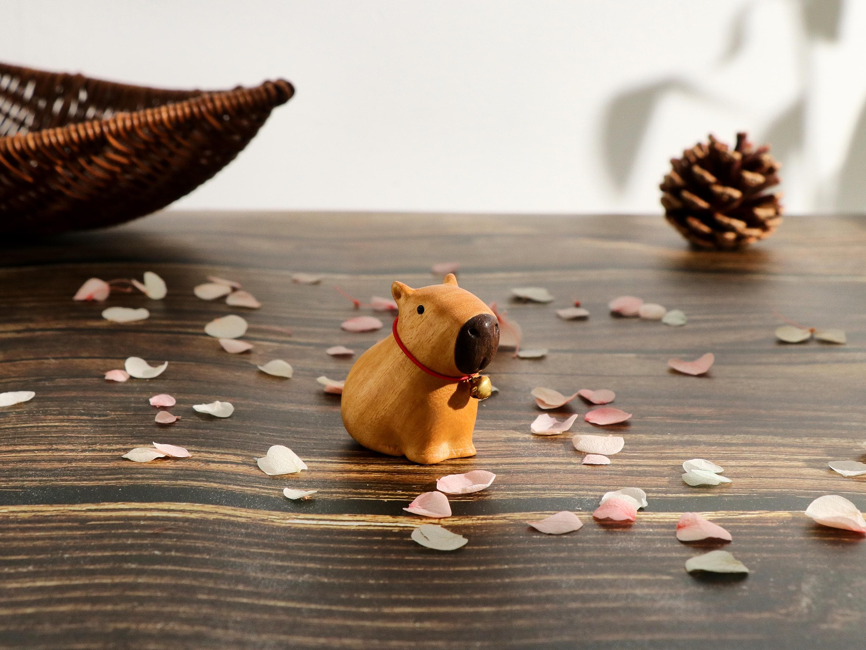 Capybara Wood Carving, Kawaii Lucky Capybara, Handmade Wood Carving ...