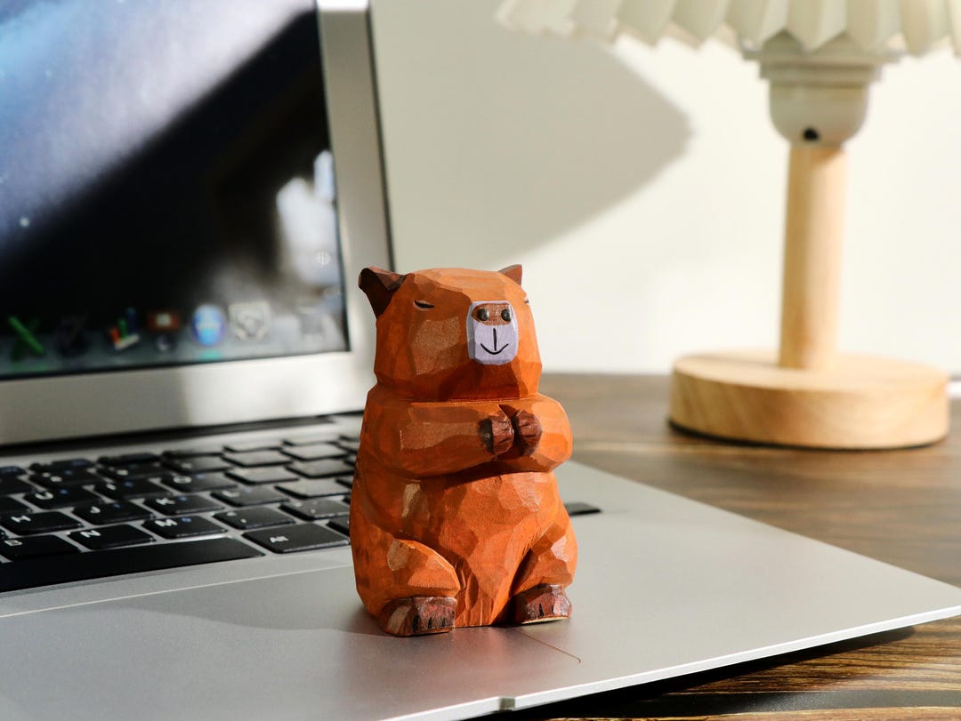 Prayer Capybara Wood Carving, Cute Capybara, Handmade Wood Carving ...