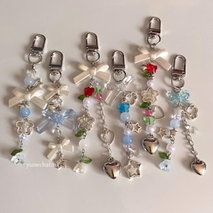 Winter Wonderland Christmas Keychain | Coquette Bow Beaded Charms | Y2k ...