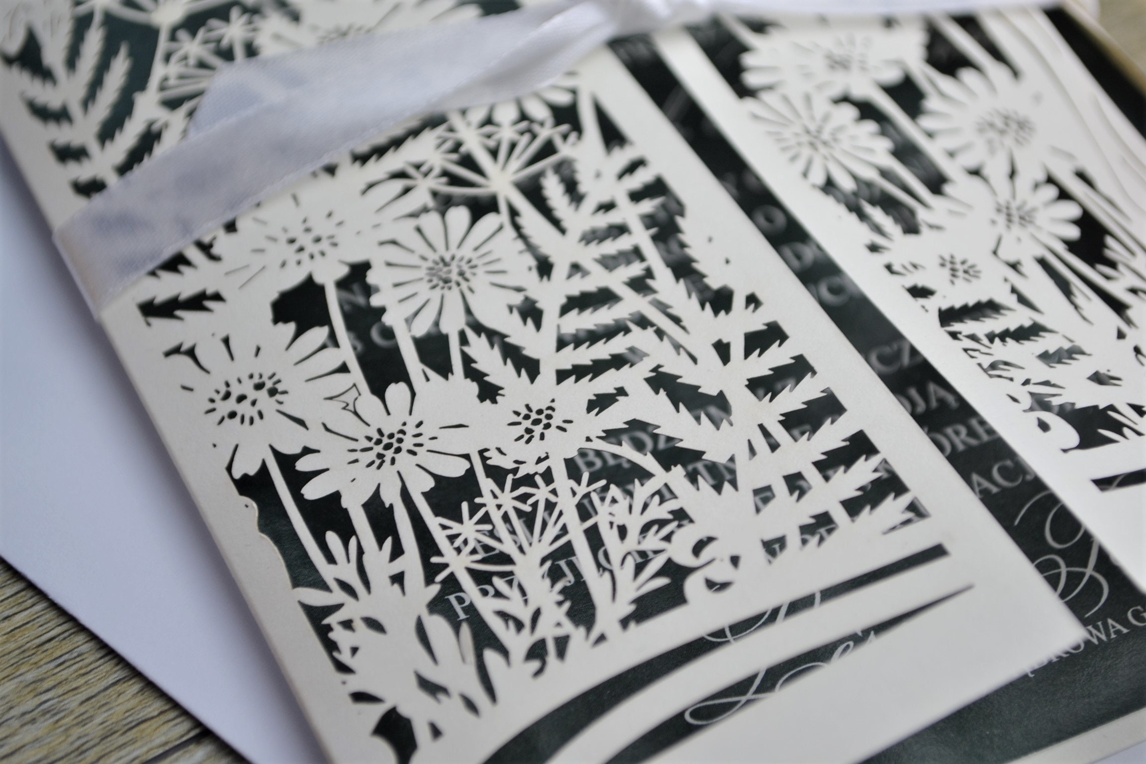 Laser Cut Wedding Invitation, Forest Theme Invitation, Rustic ...