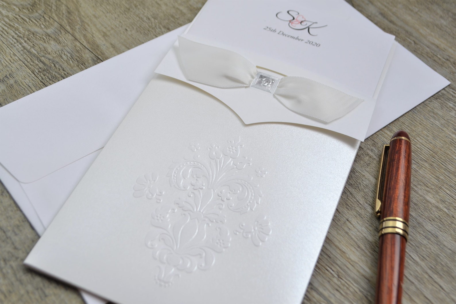 Elegant Invitation, Wedding Invitation, Embossed Invitation, Invitation ...