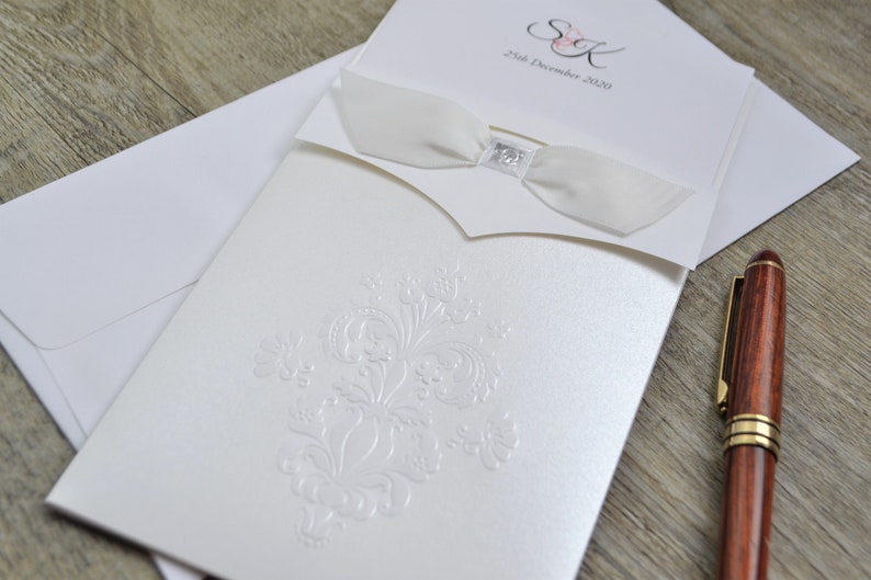 Elegant Invitation, Wedding Invitation, Embossed Invitation, Invitation ...